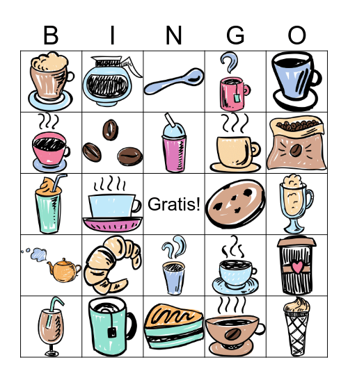 Cafè Bingo Card