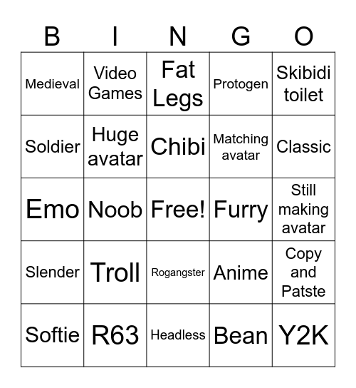 go figure Bingo Card