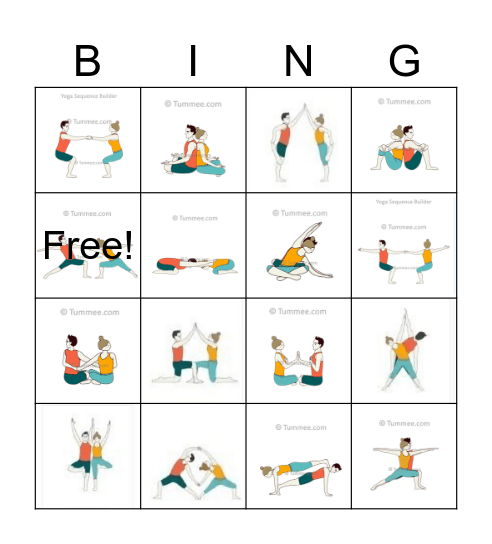 Yoga Poses Bingo Card