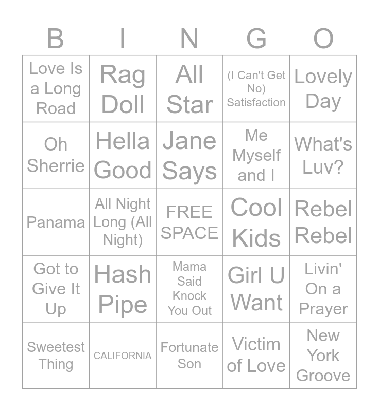 Untitled Bingo #47 Bingo Card