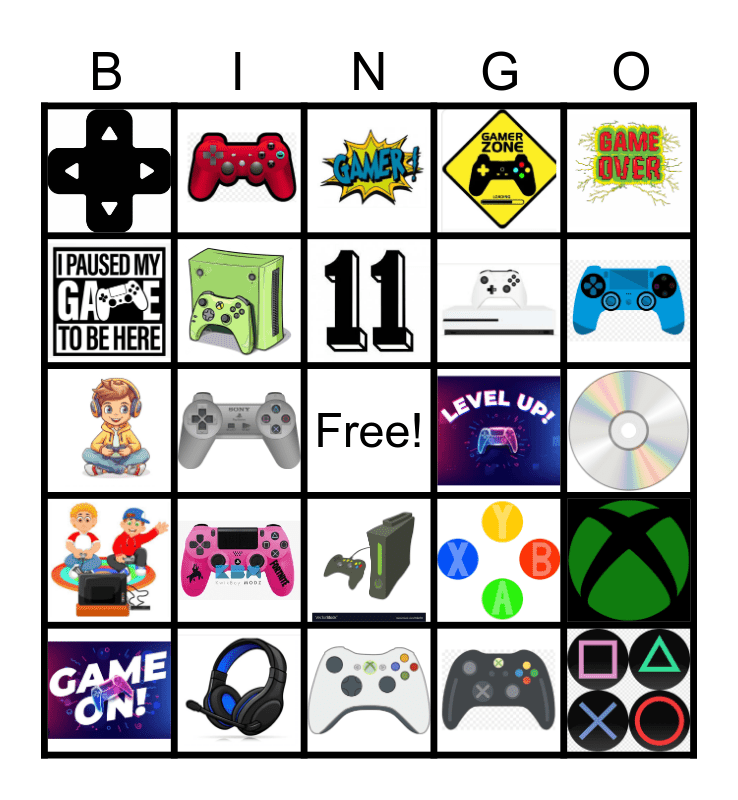 Gamer Bingo Card