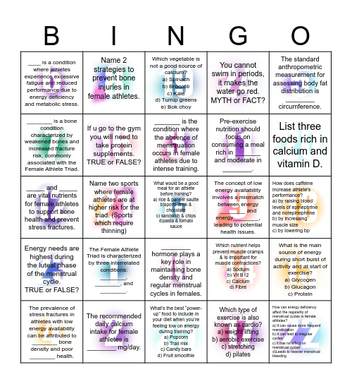 Show Off Your Knowledge !! Bingo Card