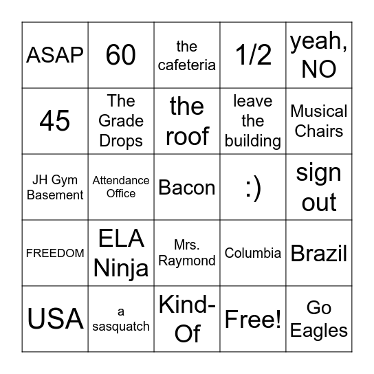 Beginning of the Year Bingo 24-25 Bingo Card