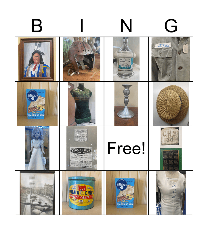 Museum Bingo Card
