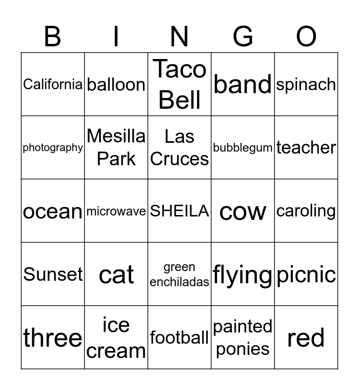 Greek Alphabet Bingo Card