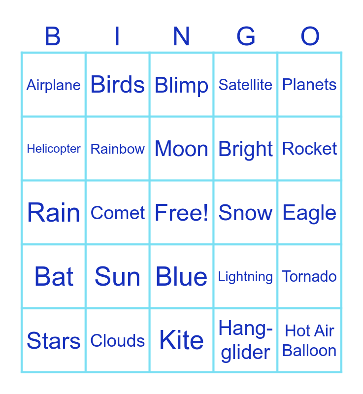 Sky Bingo Card