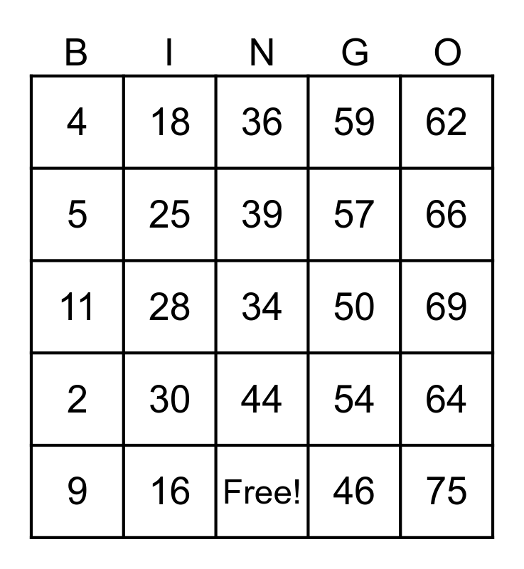 PUTERI INTAN Bingo Card