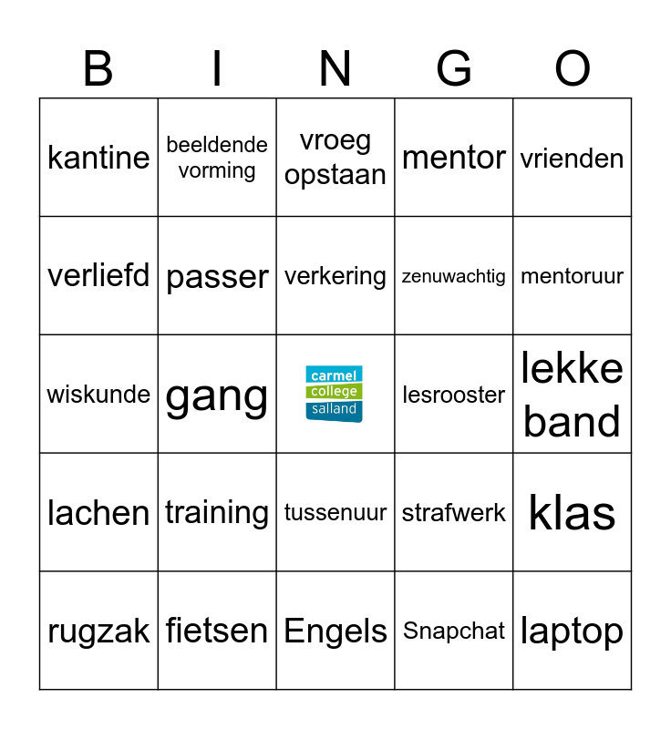 TERUG NAAR SCHOOL 2024 Bingo Card