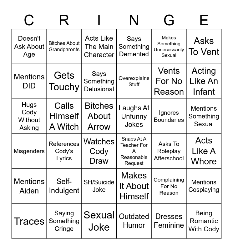 Niko Bingo Card