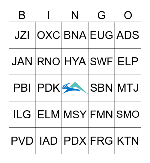 Atlantic Aviation BINGO! Bingo Card