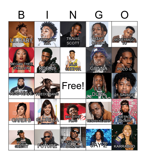 2024 RAP STAR Bingo Card