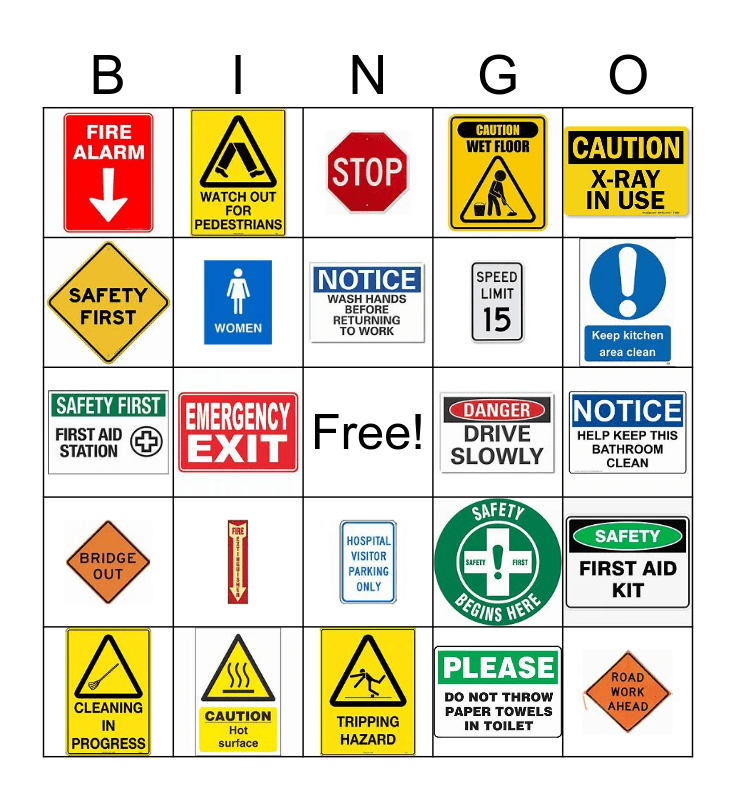 Be Safe Out There! Bingo Card