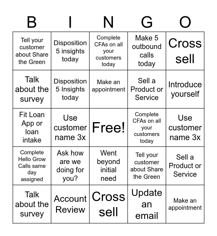 LEI BINGO PLATFORM Bingo Card