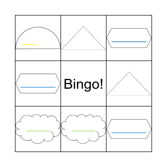 Shape Coding Bingo! Bingo Card