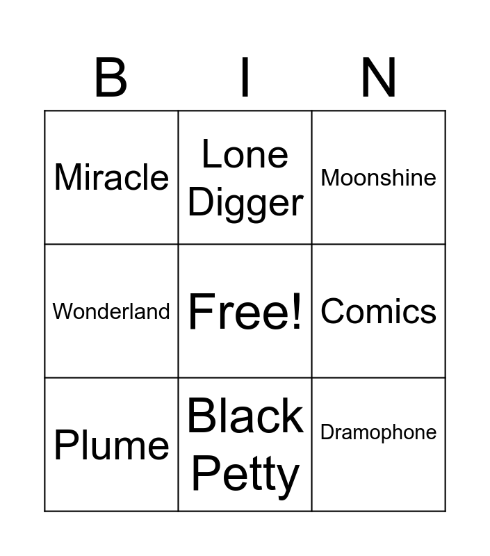 Bingo Zevent Caravan Palace ? Bingo Card