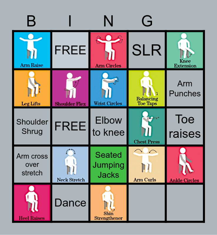 Chair Activity Bingo Card