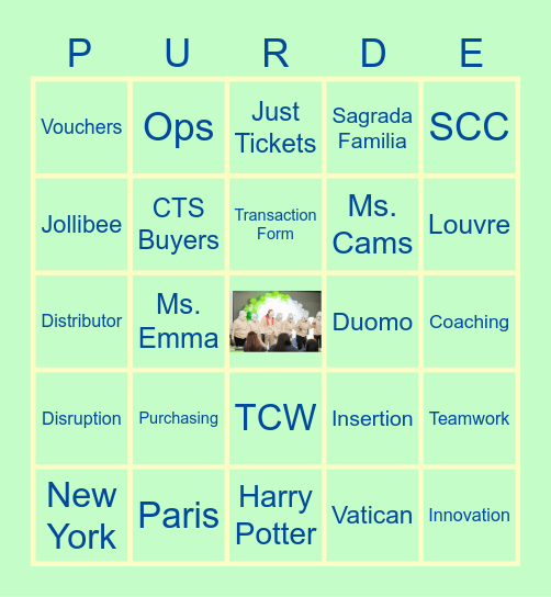 Bingo go go todo na to! Bingo Card