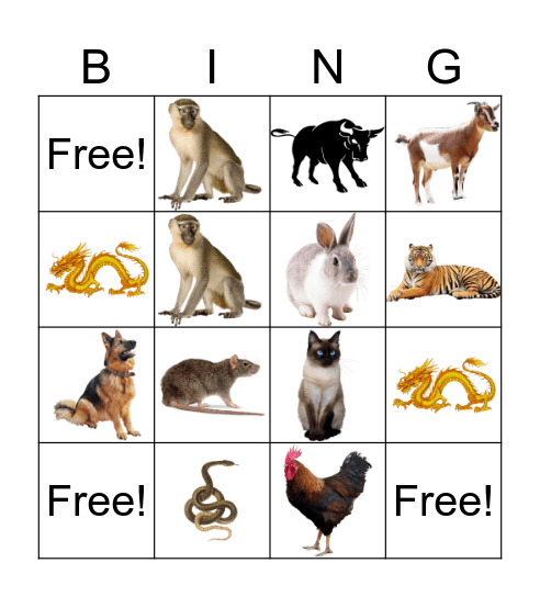 Zodiac Bingo Card