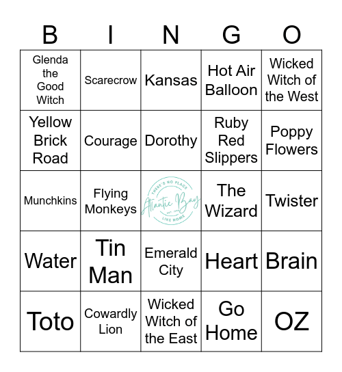 Wizard of Oz Bingo Card