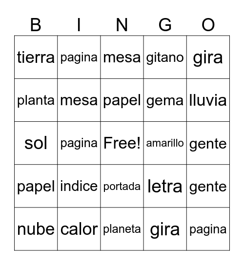 Maraton de Lectura Bingo Card