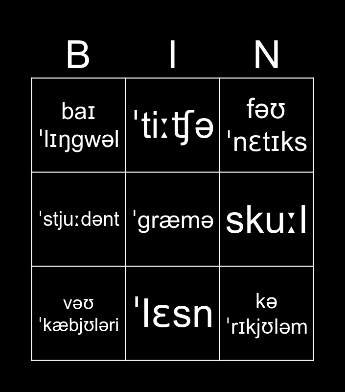 MESULI BINGO Card