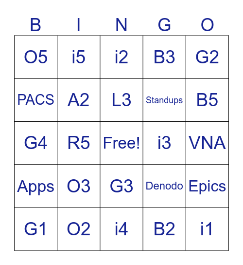 Q3 All Apps Bingo Card