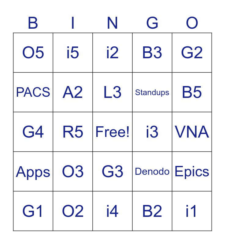 Q3 All Apps Bingo Card