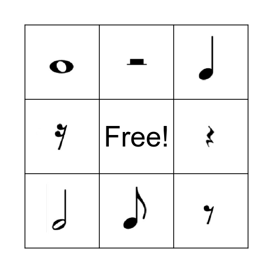 Note Bingo Card