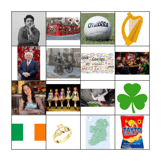 Irish Bingo Card