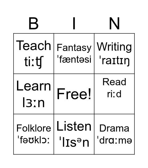 IPA bingo cards Bingo Card