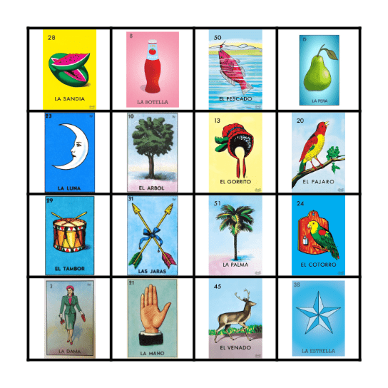 Loteria Bingo Card