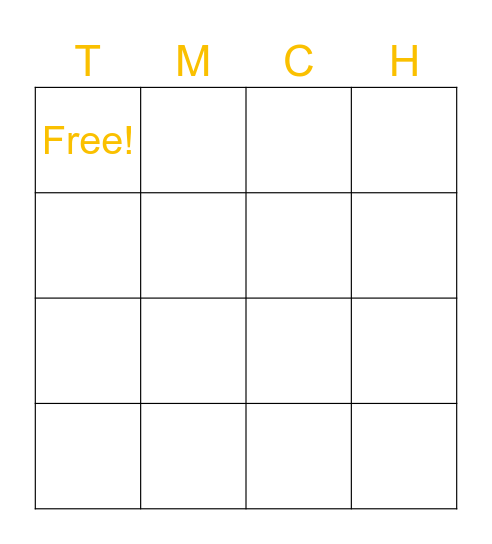 Truscott Manor BINGO Card
