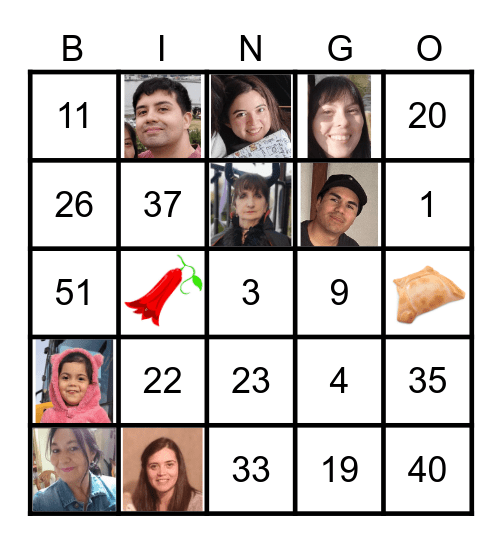 Fiestas Patrias Bingo Card