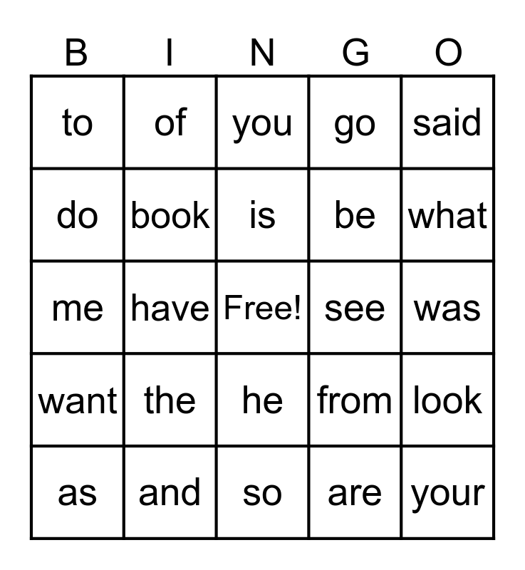 UFLI 1-43 Bingo Card