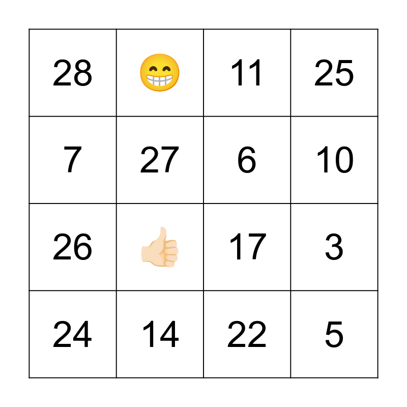 Timon cijferbingo Card