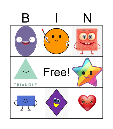 Basic Shapes Bingo Card