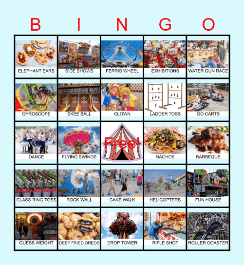 Fairs and Carnivals Bingo Card