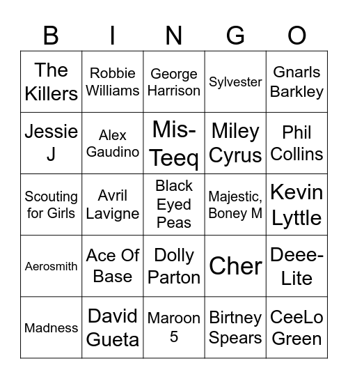Dani's Bingo 63 Mix tape Bingo Card