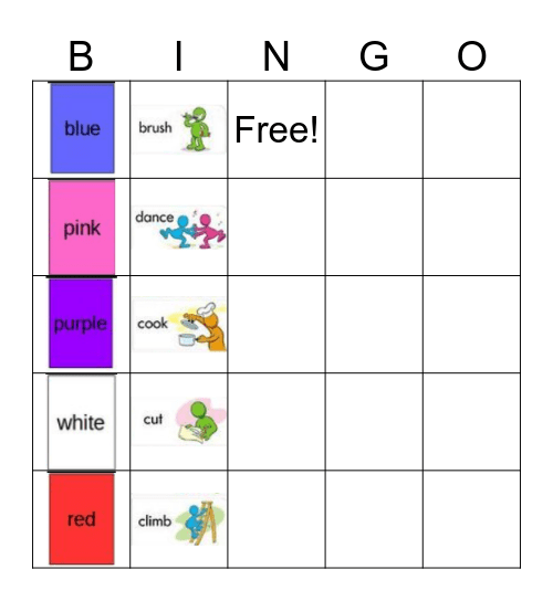 VOCABULARY Bingo Card