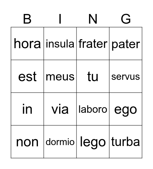 Suburani Ch 1 Bingo Card