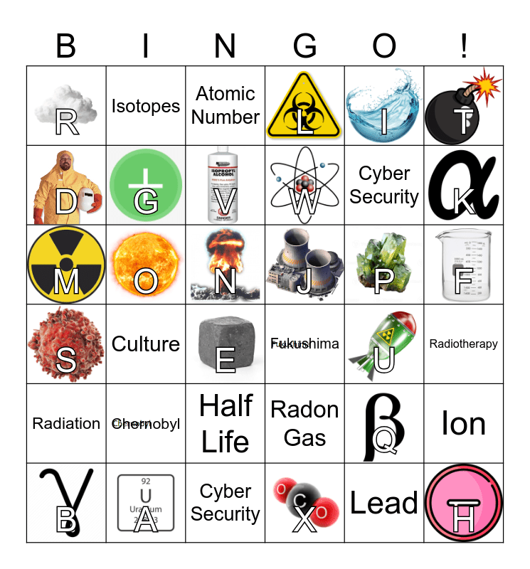 Nuclear Energy Bingo Card