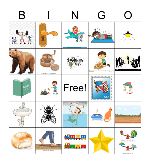 Homophone Bingo Card