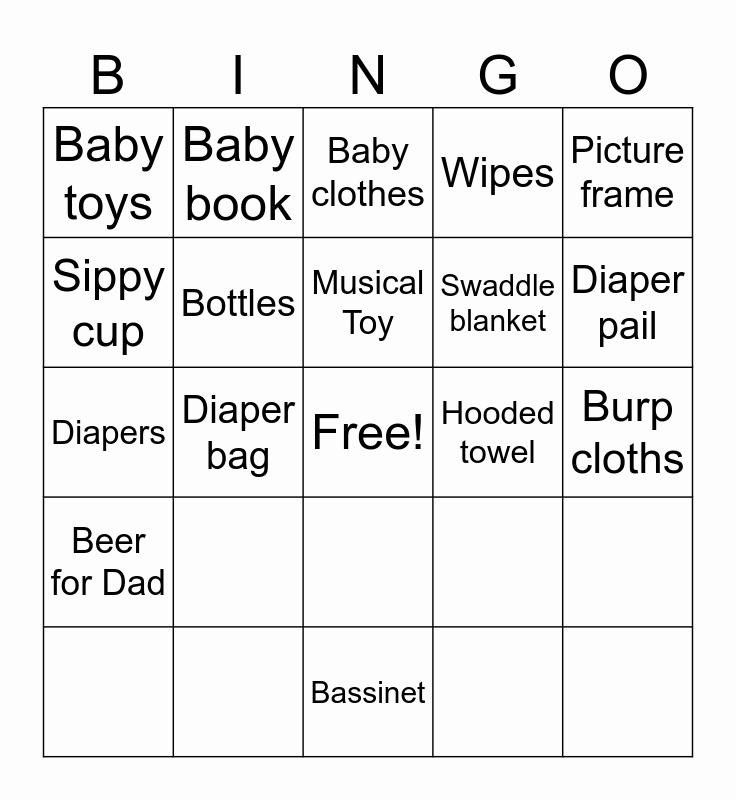 Baby Chau Bingo Card