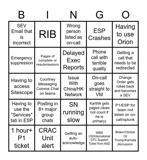 CC Bingo Card