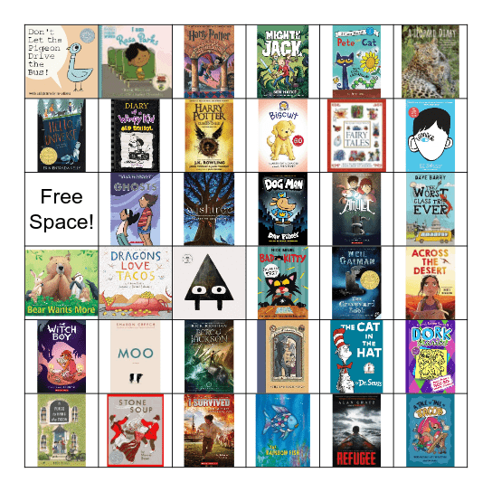 Book Cover Bingo Card