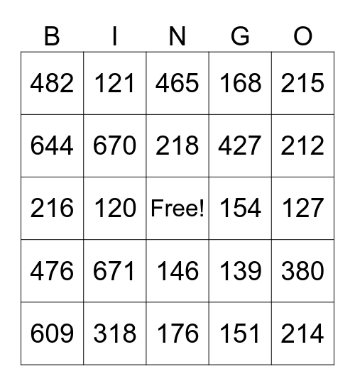 Apostles' Creed Bingo Card