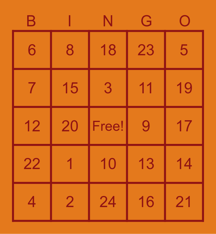 GN BINGO 2024 - Round FOUR Bingo Card