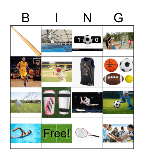 Sports Bingo Card