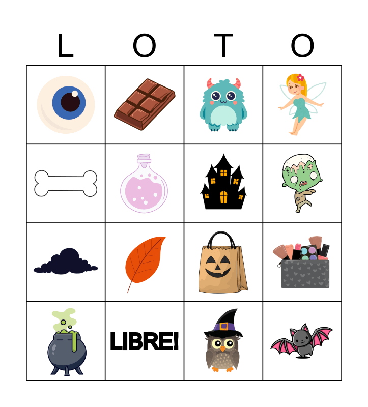 LOTO D'HALLOWEEN Bingo Card