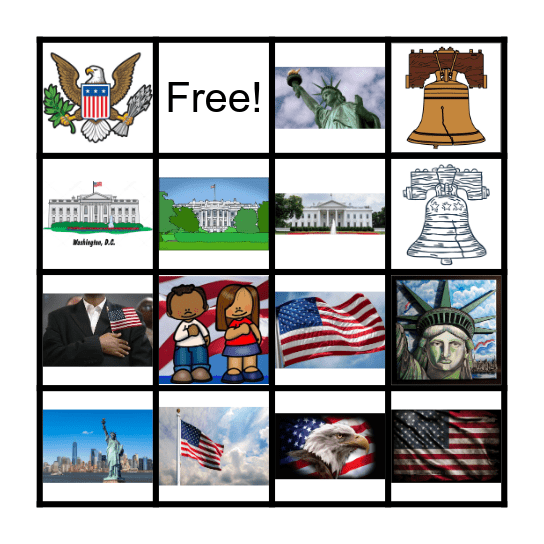 Symbols of the USA Bingo Card